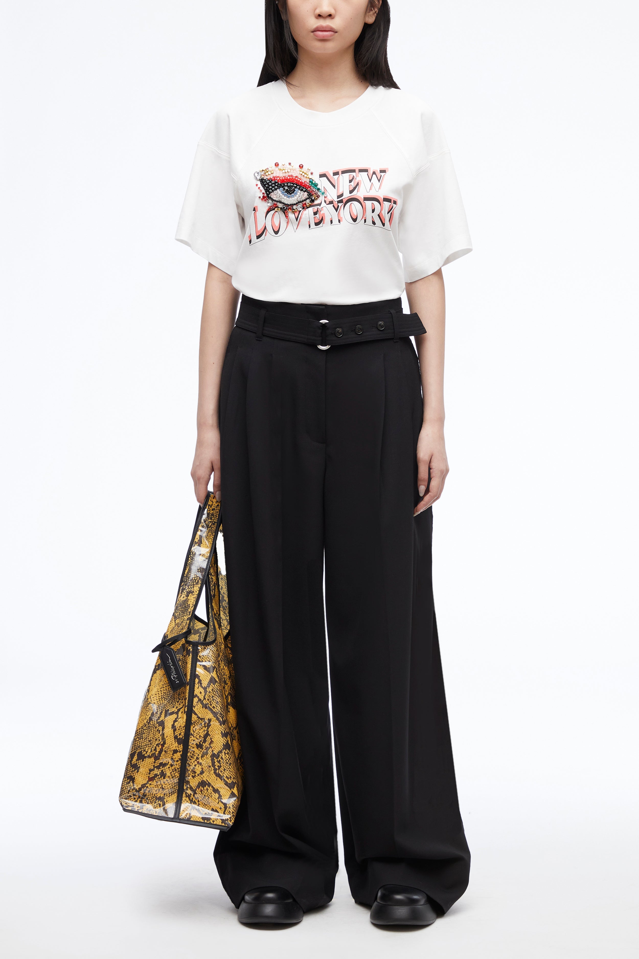 3.1 Phillip Lim Bi Stretch Oversized Pleated Belted Pant for Women
