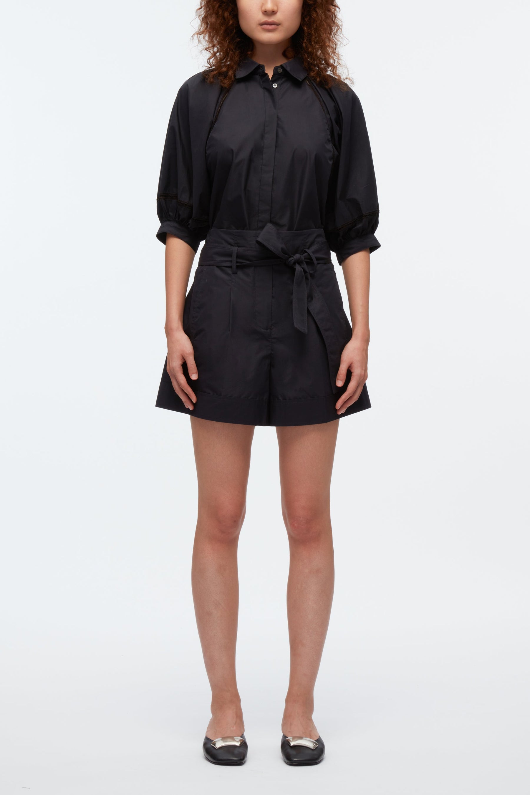 Lantern Sleeve Shirt With Lattice Trim – 3.1 Phillip Lim