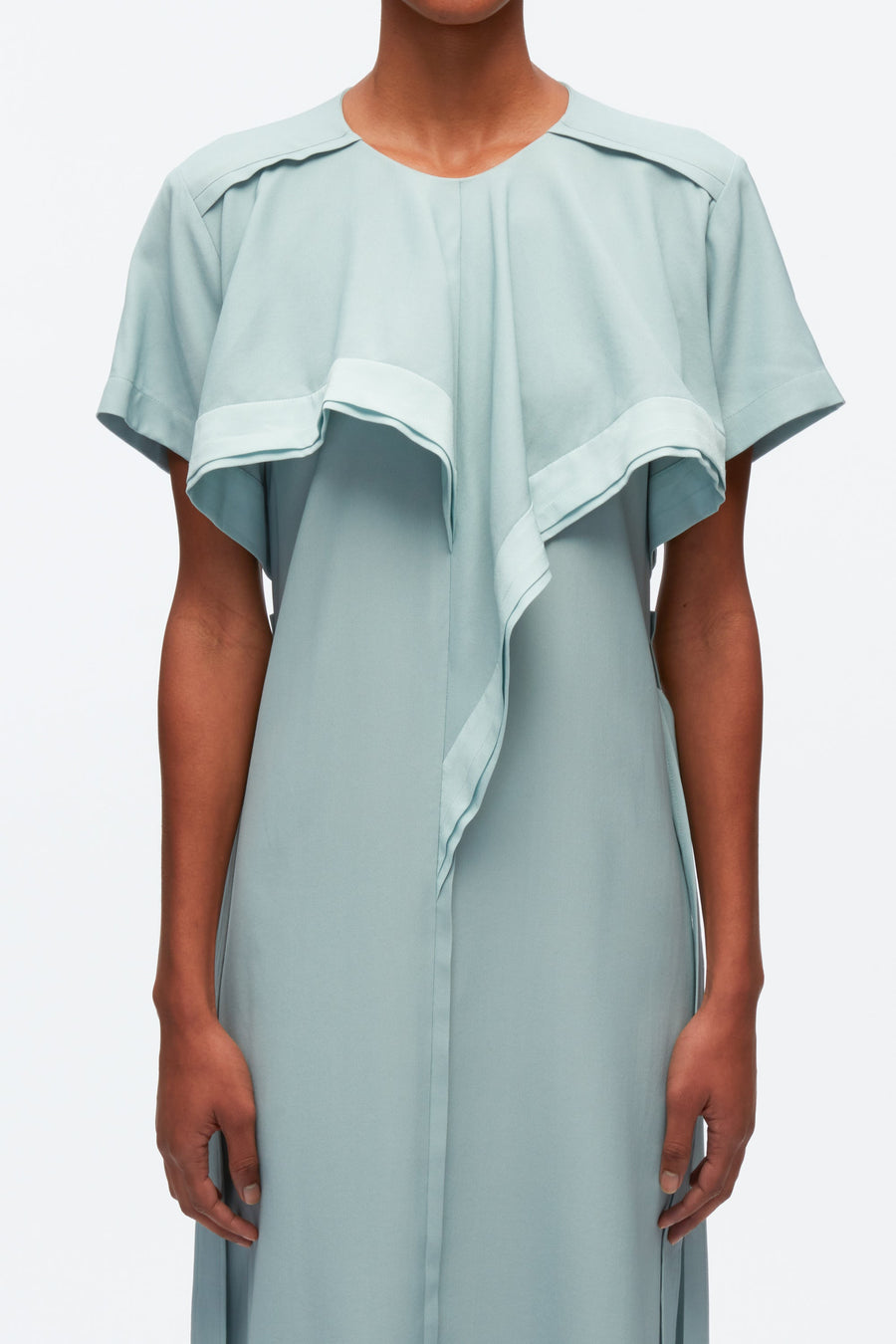 Short Sleeve Belted Dress With Cascade Drape – 3.1 Phillip Lim