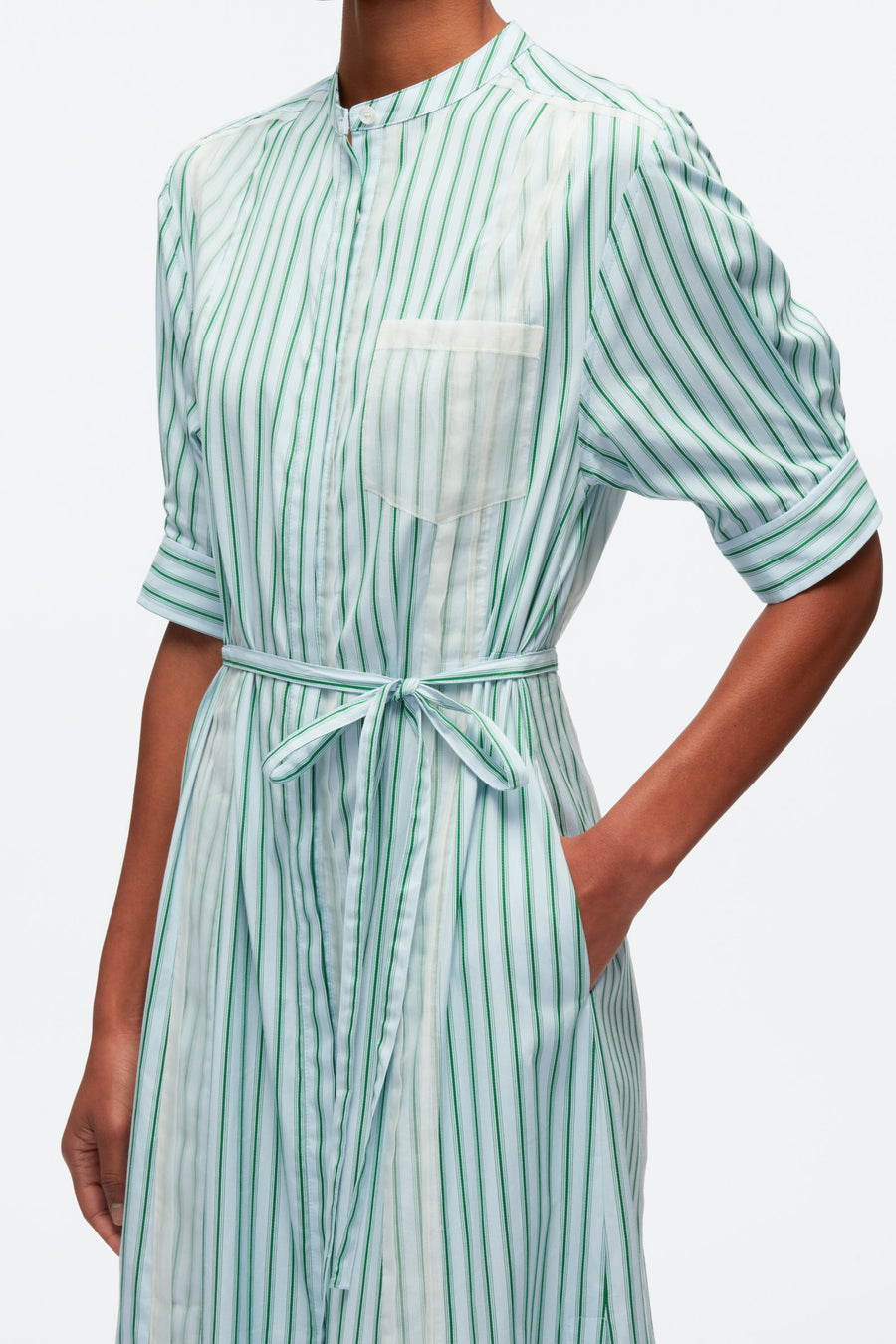 Striped Shirt Dress With Organza Overlay – 3.1 Phillip Lim