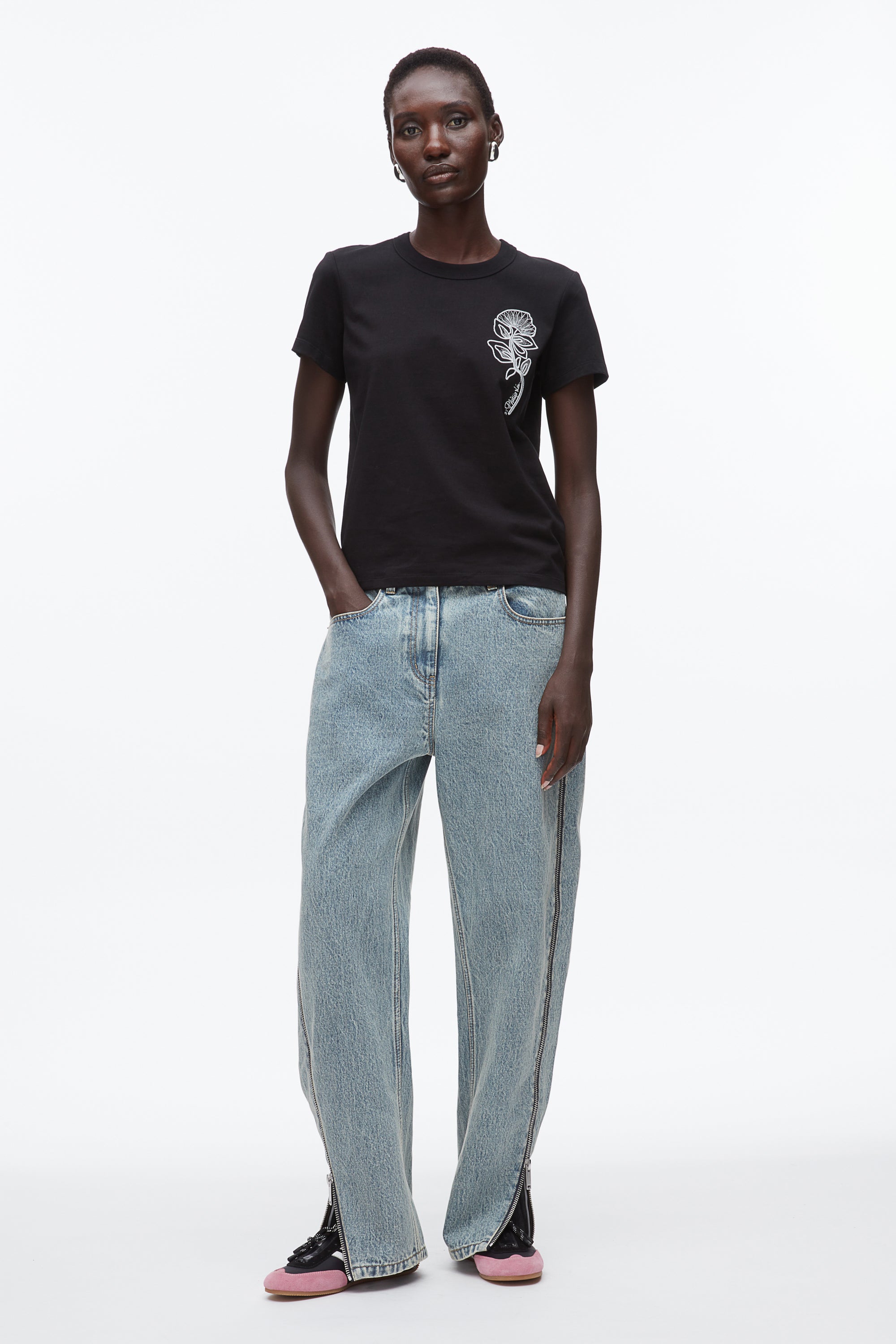 Flower Embroidery Merch Tee – 3.1 Phillip Lim
