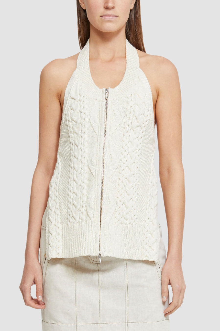 Zip-Front Wool Nylon Cable Halter – 3.1 Phillip Lim