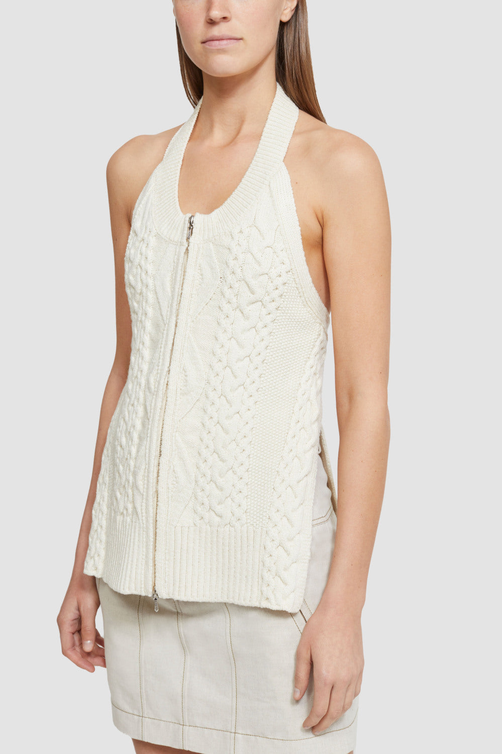 Zip-Front Wool Nylon Cable Halter – 3.1 Phillip Lim