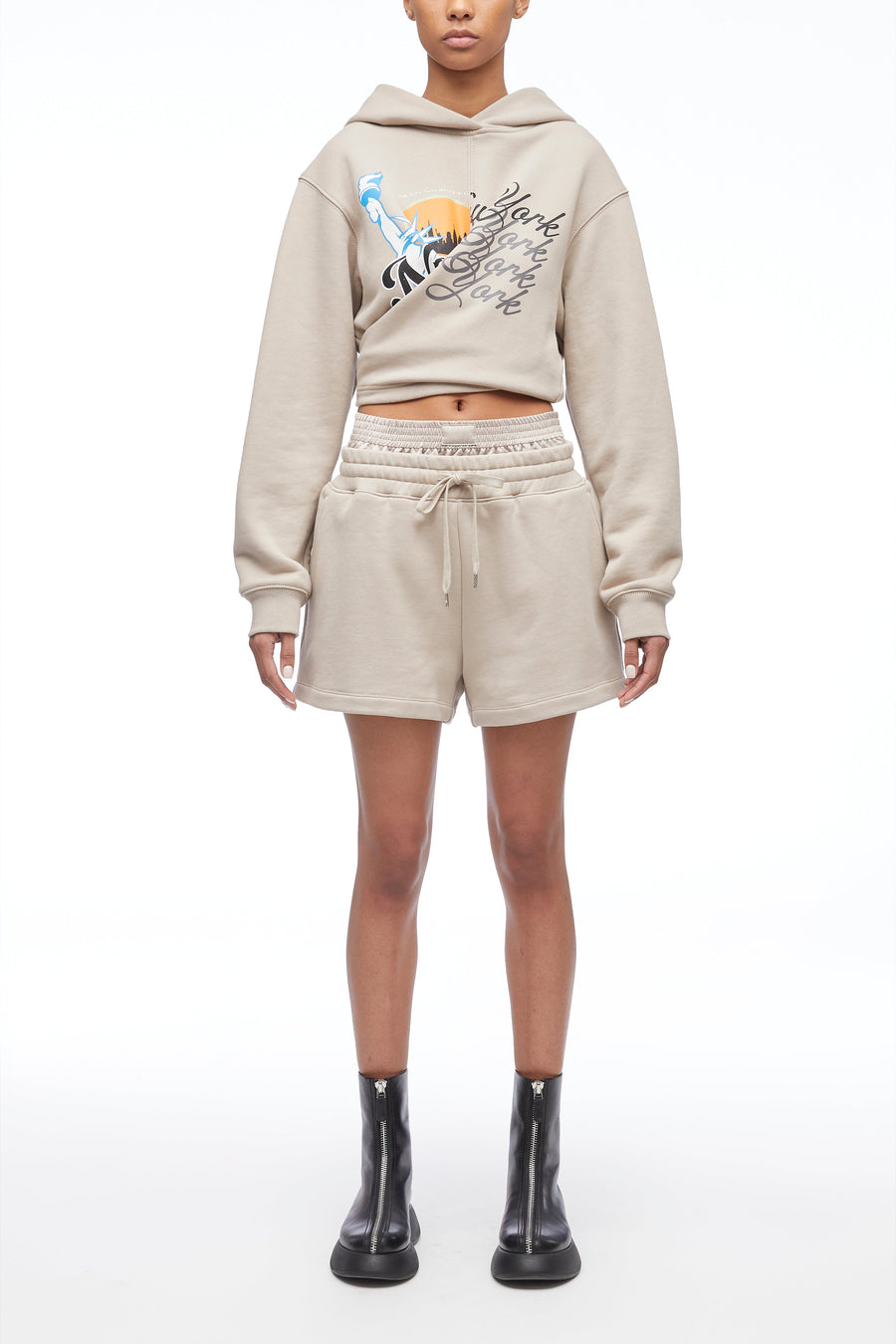 Sweatshort With Satin Boxer Waistand – 3.1 Phillip Lim