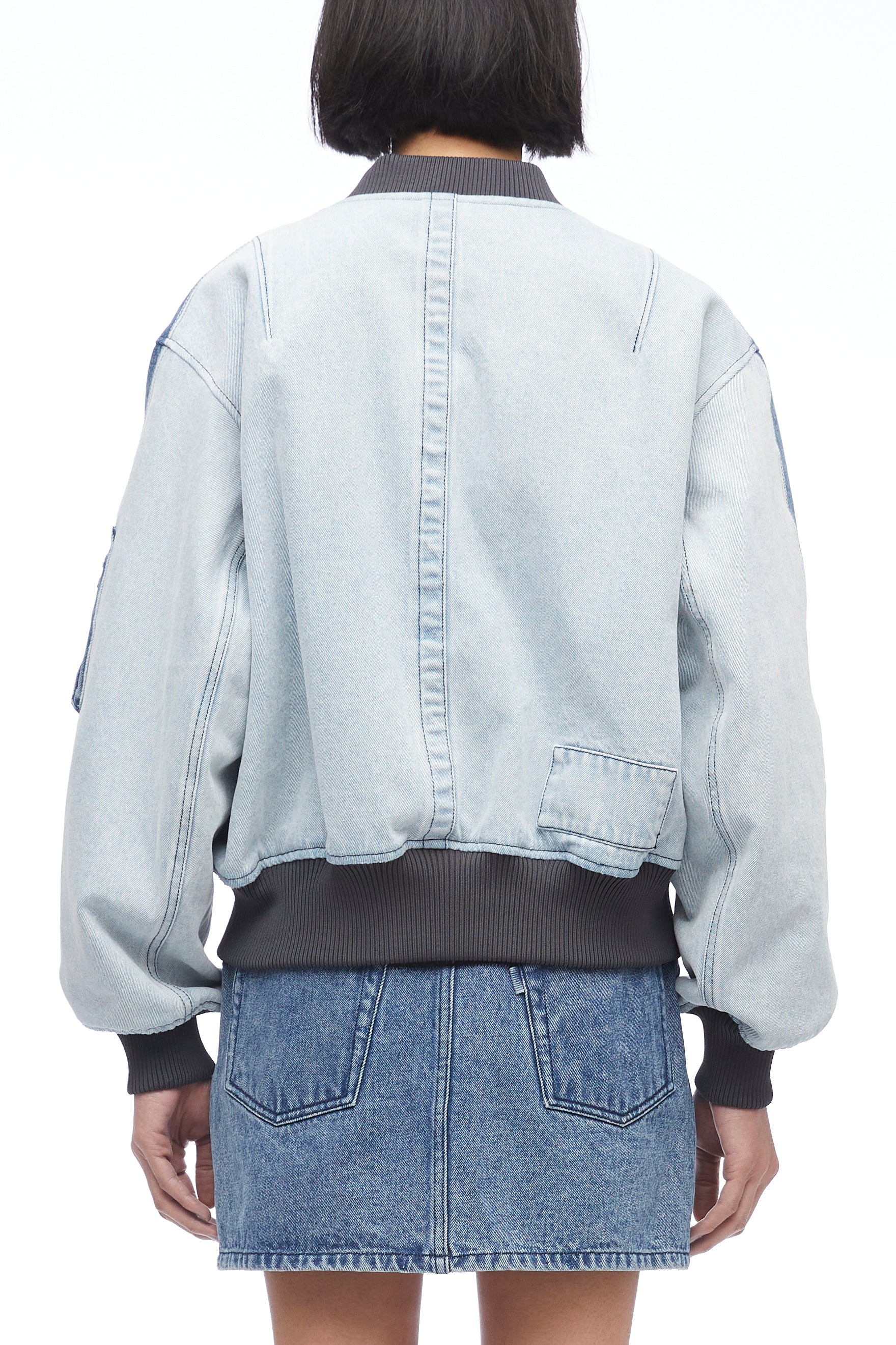 Multi-Toned Denim Reversible Bomber Jacket – 3.1 Phillip Lim