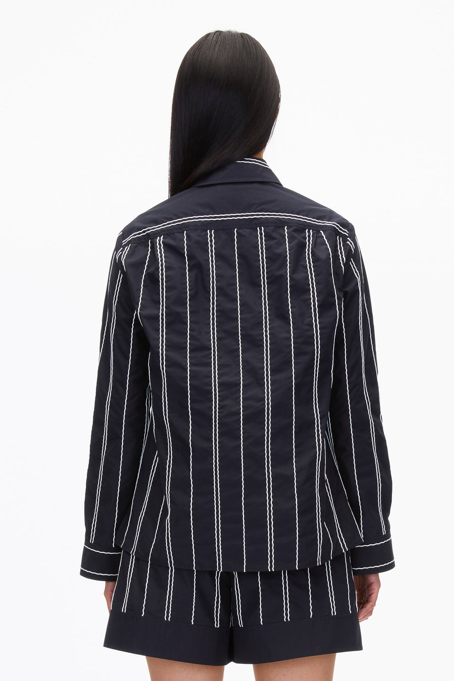 Relax Fit Poplin Shirt with Wave Embroidery | Phillip Lim Tops – 3.1 ...