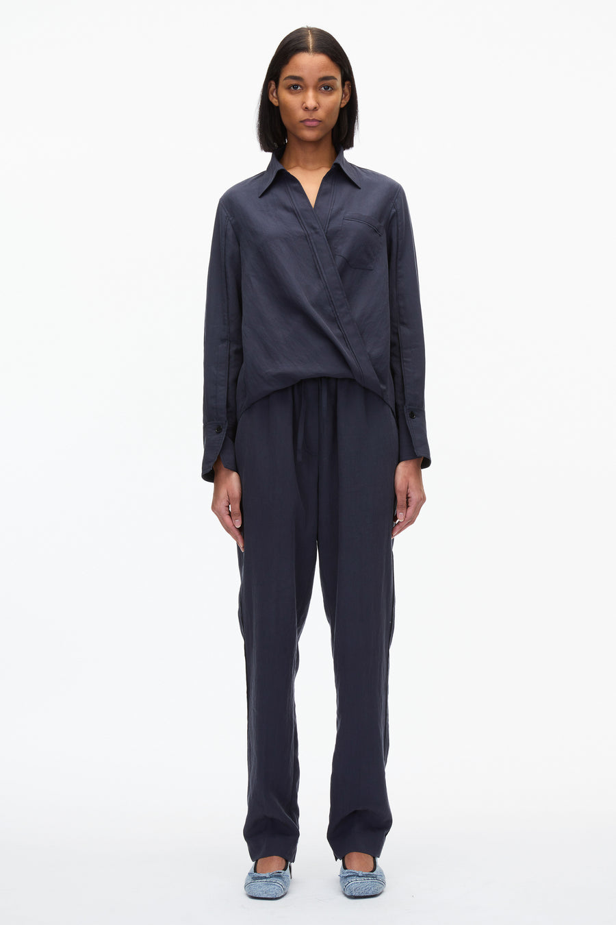 Draped Crossover Long Sleeve Shirt – 3.1 Phillip Lim
