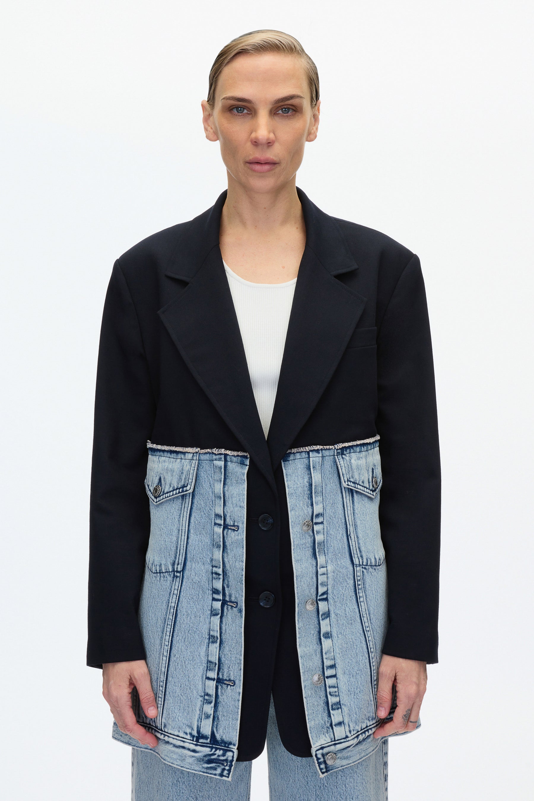 Oversized Hybrid Denim Blazer | Stylish Phillip Lim Outerwear – 3.1 Phillip Lim
