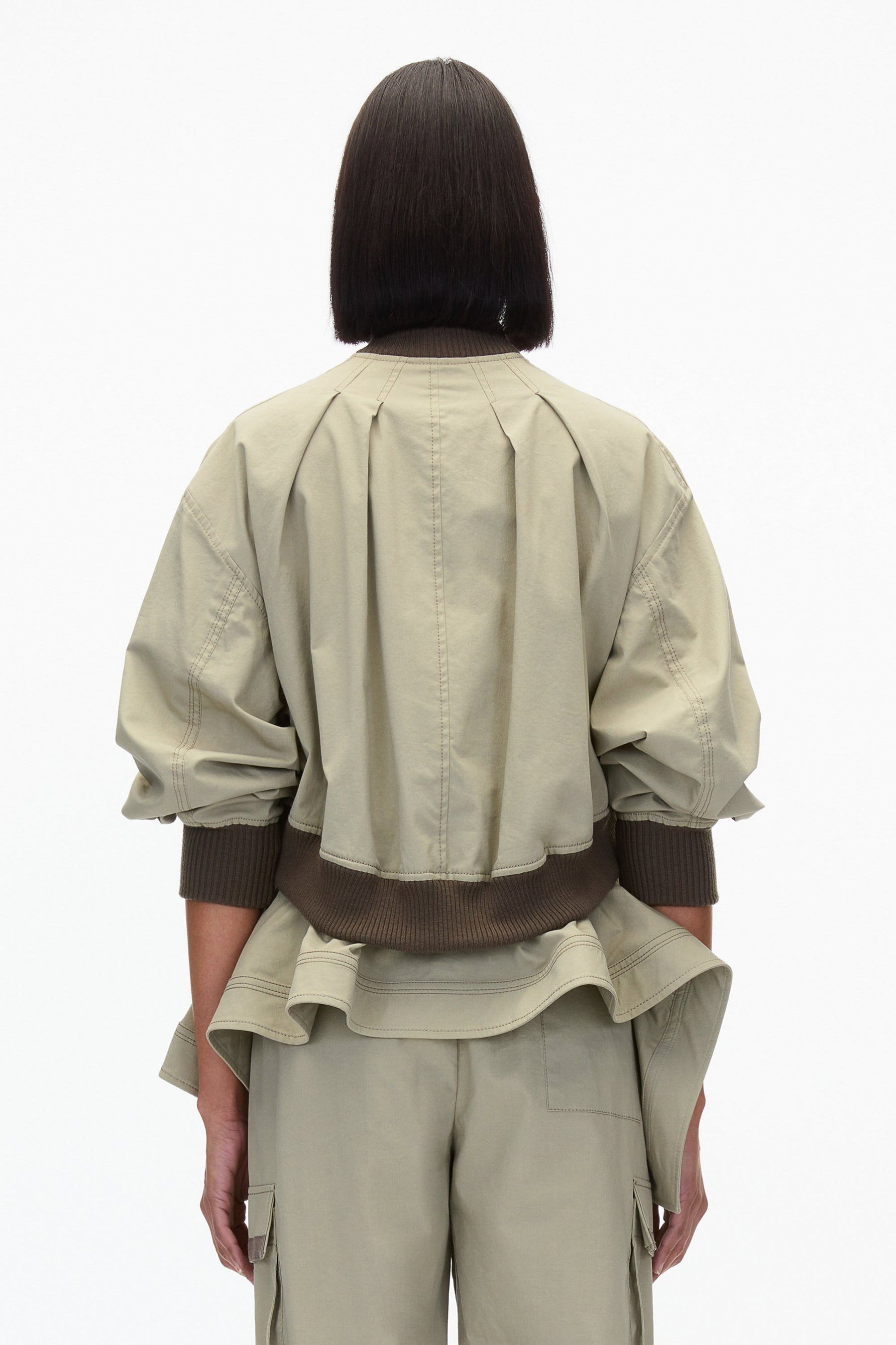 Black Layered Flounce Bomber Jacket | Phillip Lim Modern Jackets – 3.1 ...