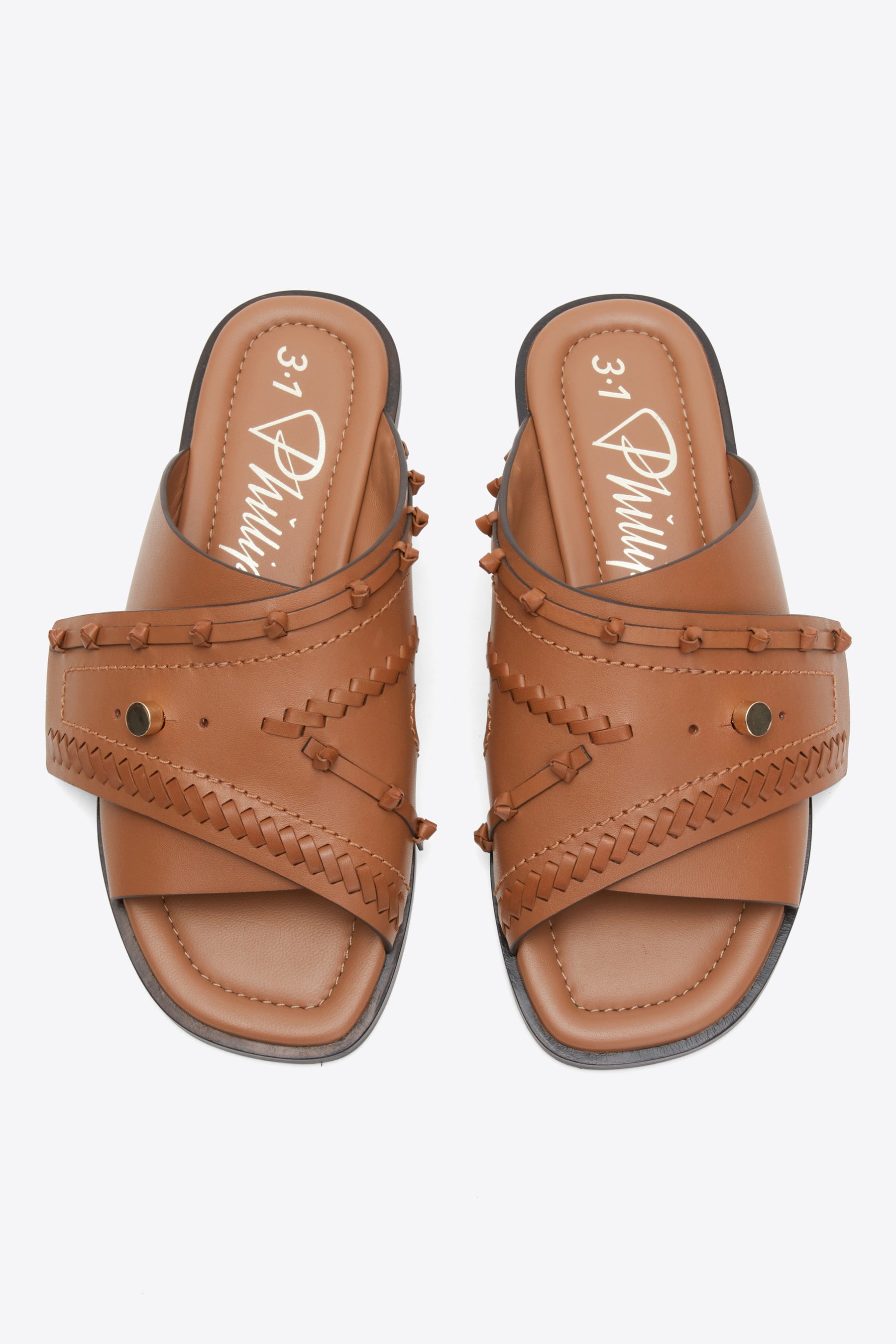 Crossover Slide Sandal with Leather Craft – 3.1 Phillip Lim