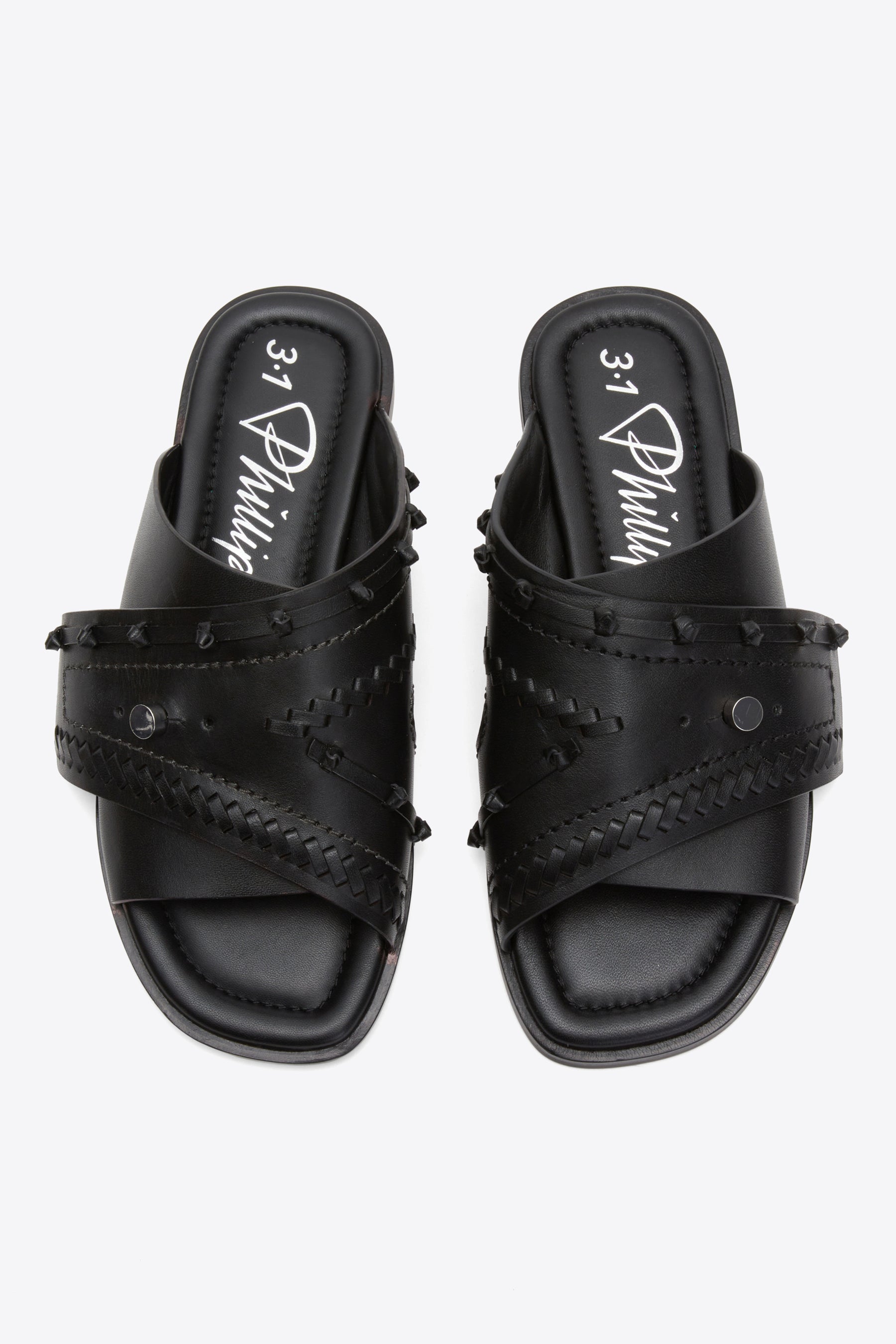 Crossover Slide Sandal with Leather Craft – 3.1 Phillip Lim