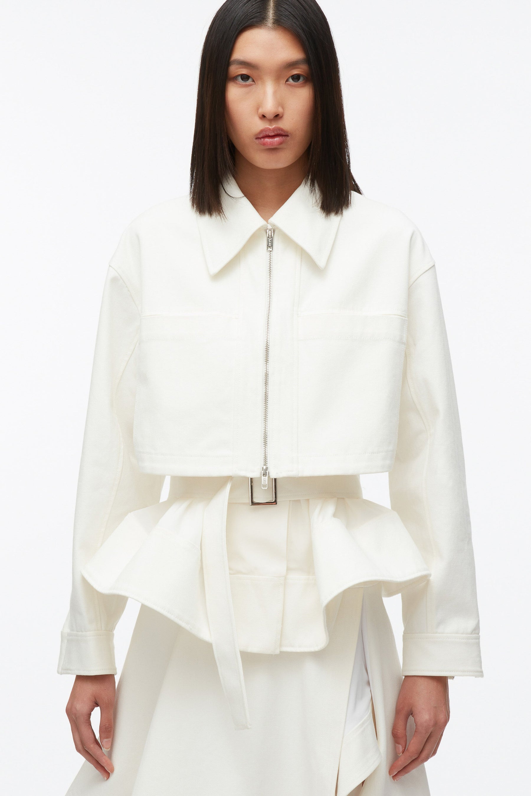 Black Belted Flounce Utility Jacket | Phillip Lim Utility Styles – 3.1 ...