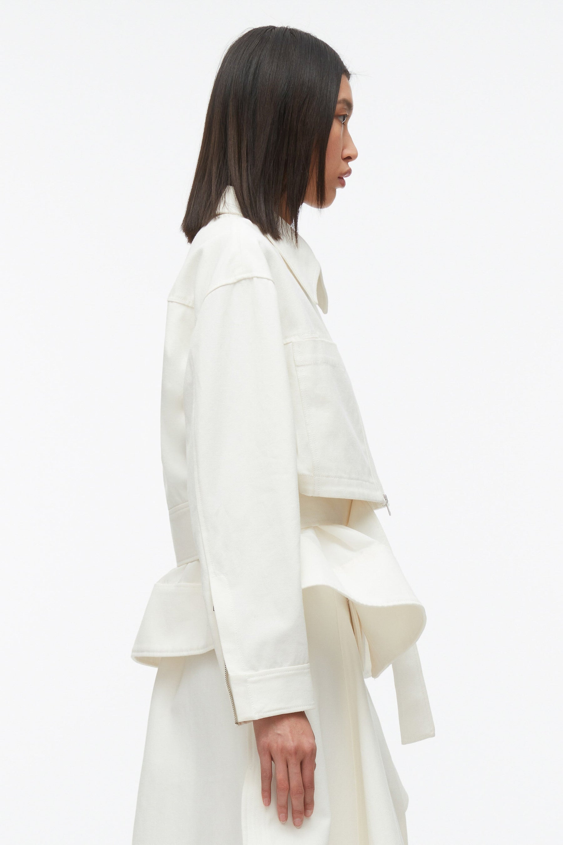 Black Belted Flounce Utility Jacket | Phillip Lim Utility Styles – 3.1 ...