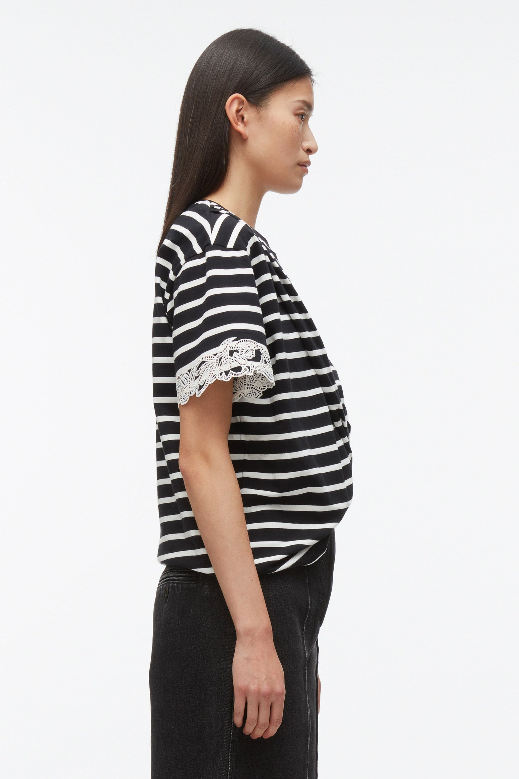 Draped Tee with Lace Embroidery – 3.1 Phillip Lim