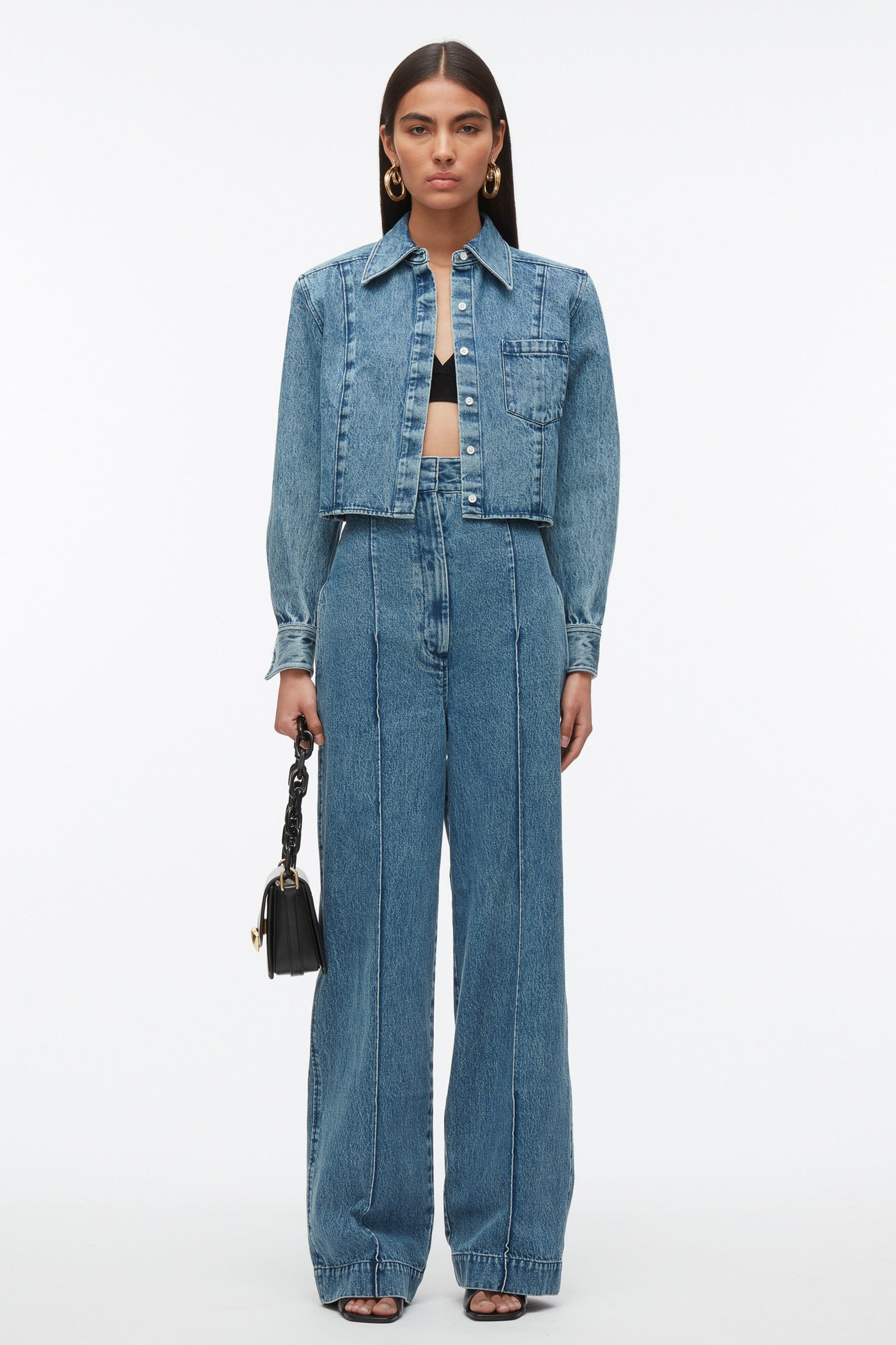Denim Cropped Shirt for Women | Stylish Phillip Lim Designs – 3.1 ...