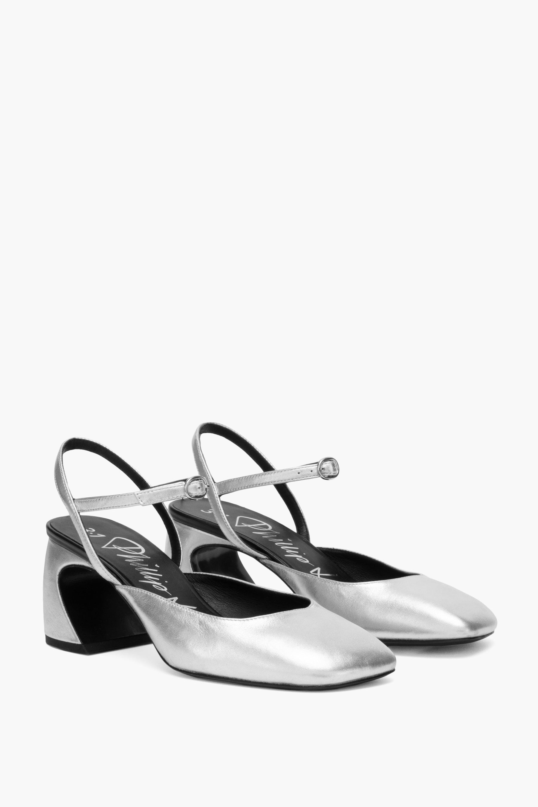Silver ID Mary Jane 65mm Crescent Heels | Women’s Shoes Online – 3.1 ...